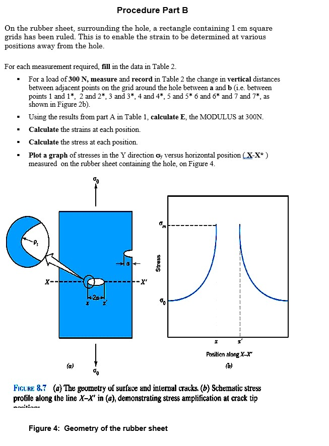 Solved Procedure Part B On the rubber sheet, surrounding the | Chegg.com