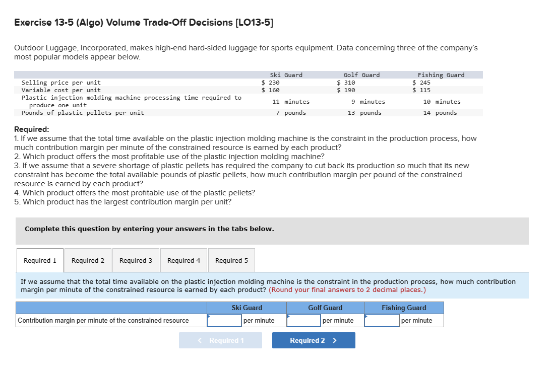 Solved Exercise 13-3 (Algo) Make or Buy Decision [LO13-3] | Chegg.com
