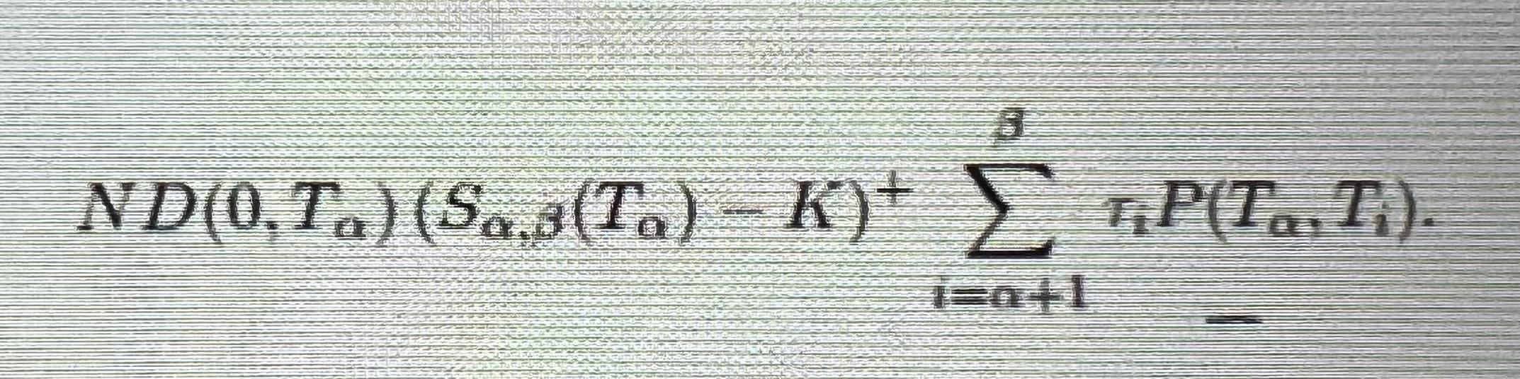 Solved Prove that the payer-swaption payoff in the | Chegg.com