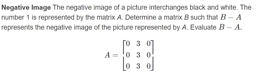 Solved Negative Image The negative image of a picture | Chegg.com