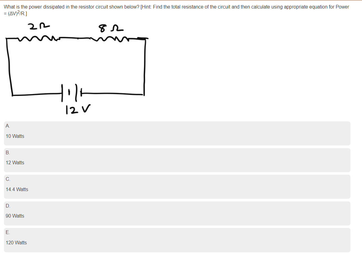 Solved What Is The Current Flowing Through The Circuit From