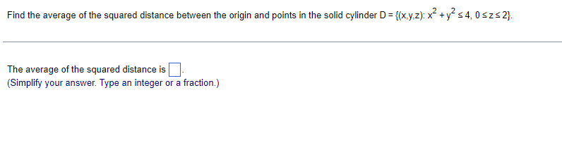 Solved Find the average of the squared distance between the | Chegg.com
