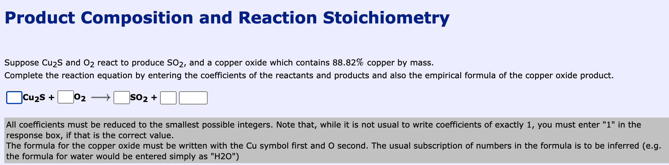 Solved Product Composition and Reaction Stoichiometry | Chegg.com