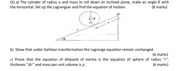 Solved Analytical Mechanics Problem. Kindly solve all 3 | Chegg.com