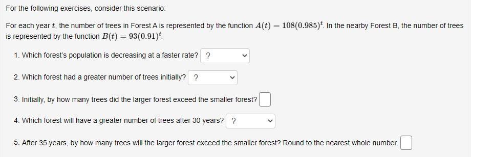 Solved For the following exercises, consider this scenario: | Chegg.com