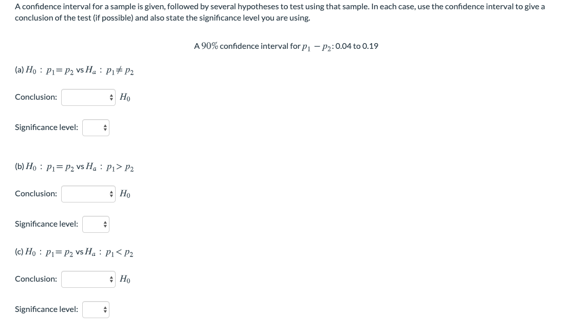 Solved A confidence interval for a sample is given, followed | Chegg.com