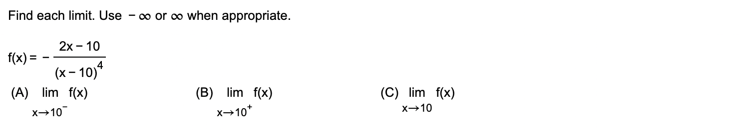 Solved 1. ﻿Find the limits in a), ﻿b), ﻿and c) ﻿below for | Chegg.com