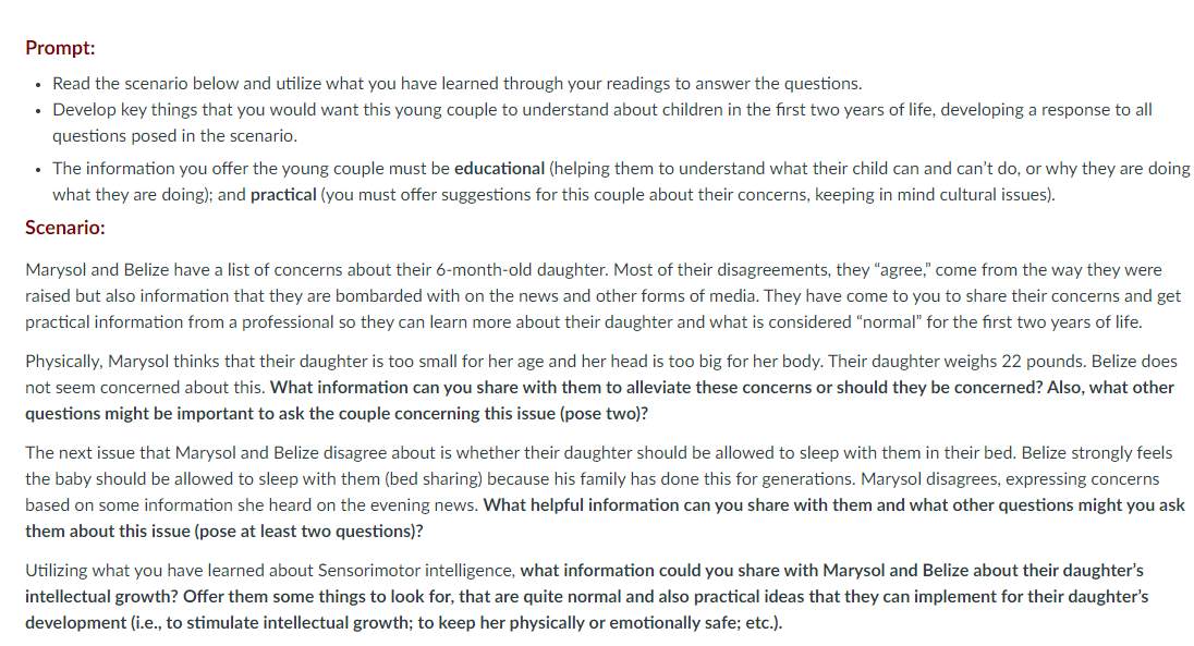 Solved Prompt: - Read the scenario below and utilize what | Chegg.com