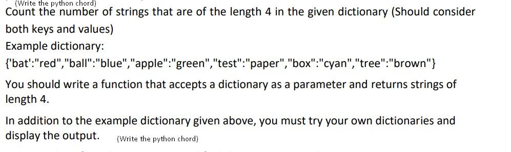 Solved (Write the python chord) Count the number of strings | Chegg.com