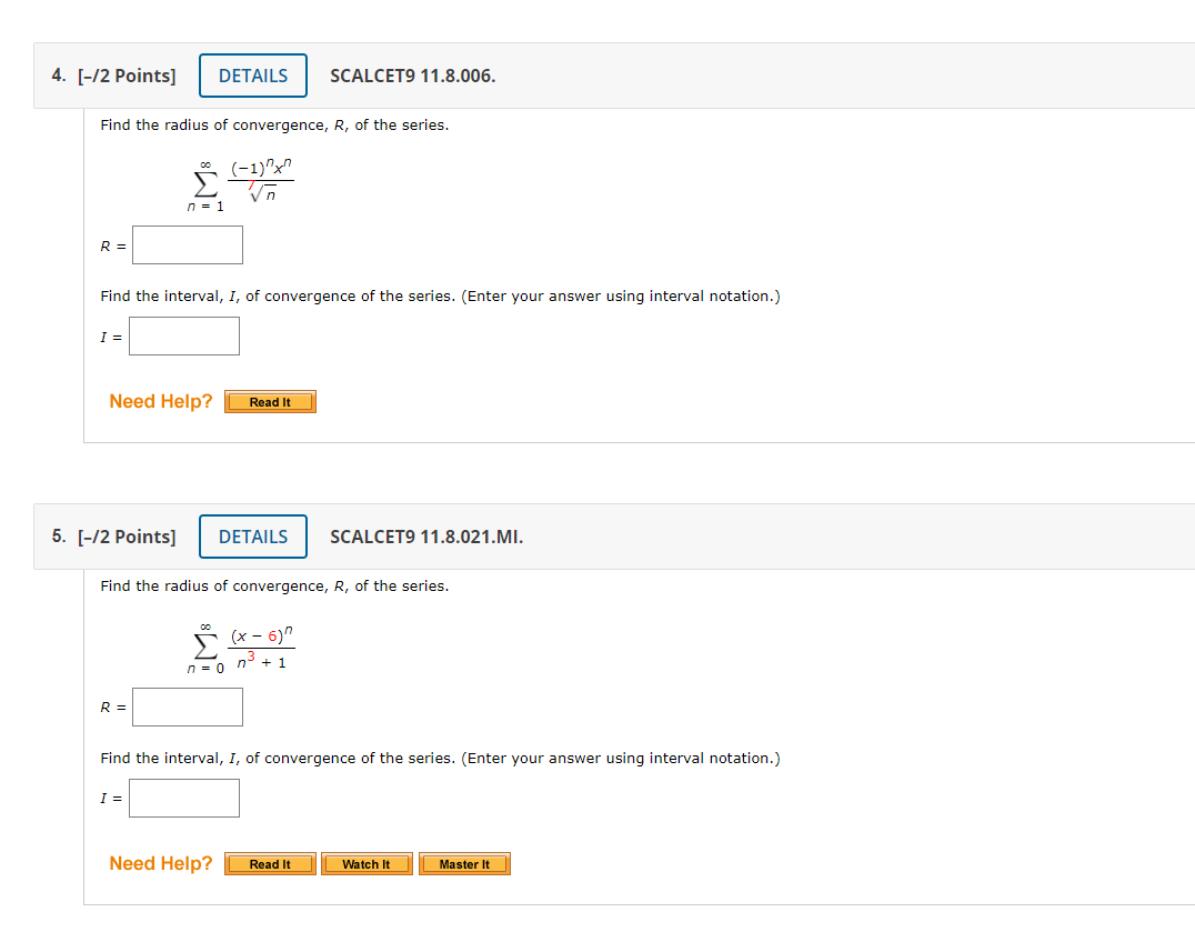 Solved 4. [-12 Points) DETAILS SCALCET9 11.8.006. Find the | Chegg.com