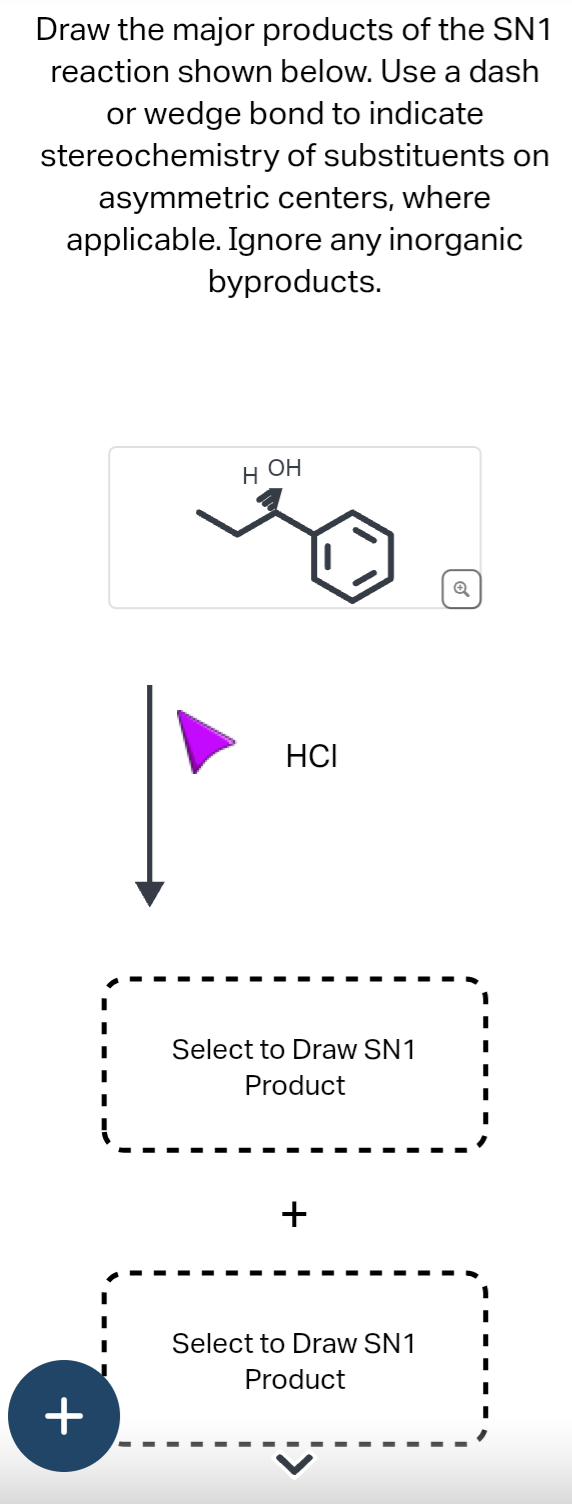 Solved Draw the major products of the SN1 reaction shown | Chegg.com