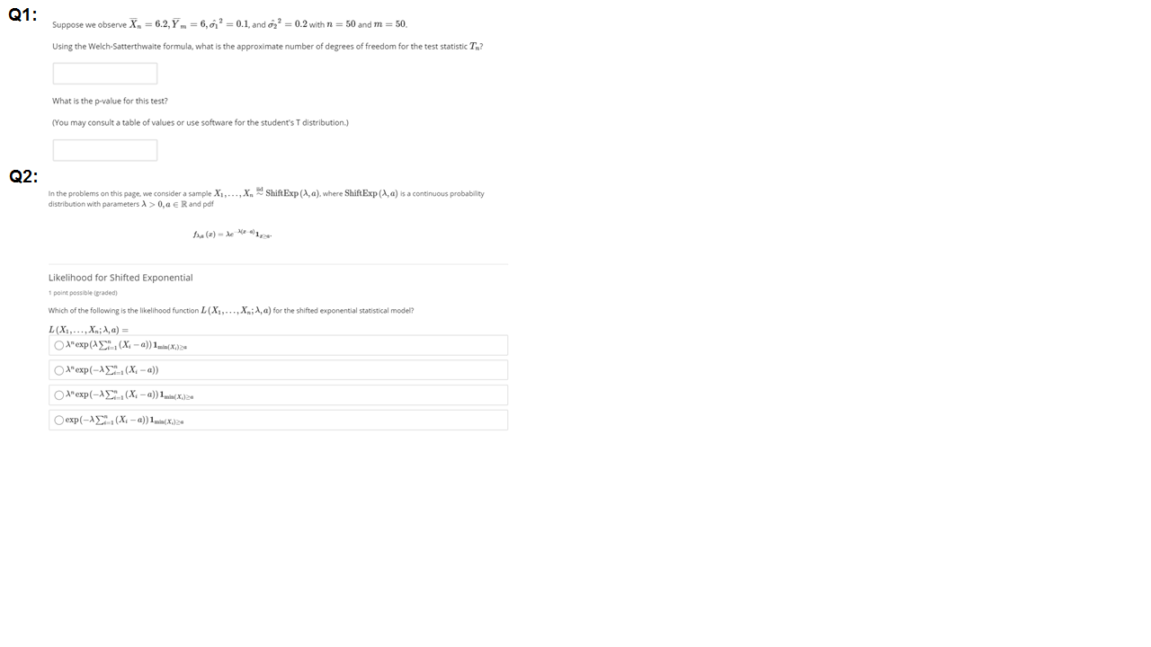 Solved Q1: Suppose we observe X. = 6.2,Y... = 6,01= 0.1, and | Chegg.com
