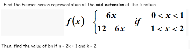 Solved Find the Fourier series representation of the odd | Chegg.com