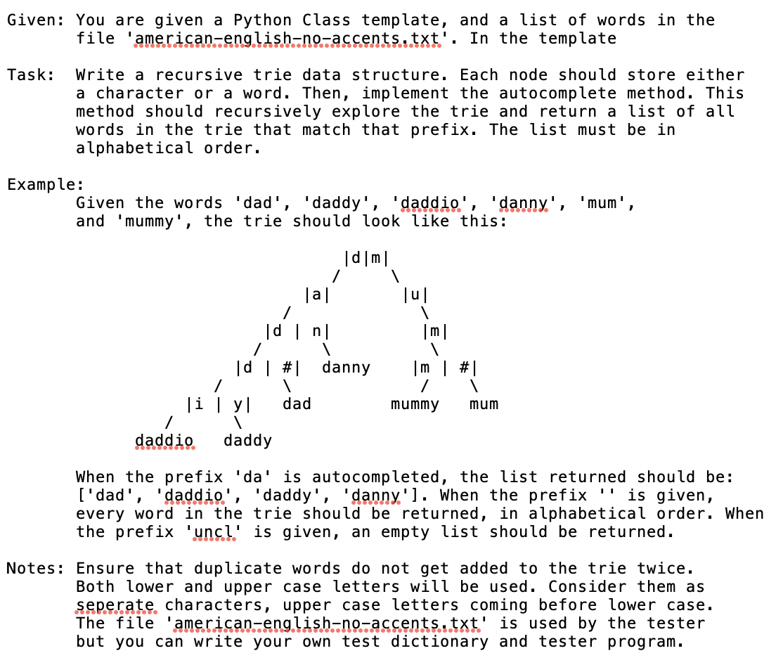 Given You Are Given A Python Class Template And A 0409