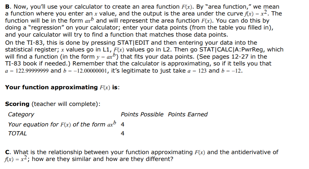 Solved = 1. Let y = f(x) = x2. Then consider the signed area | Chegg.com