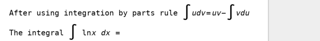 Solved After using integration by parts rule S udv=uv-S vdu | Chegg.com