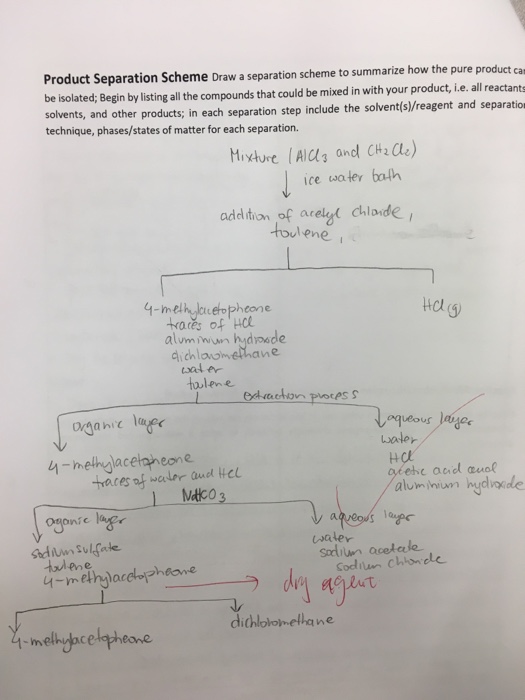 Solved I need to draw the separation scheme for my | Chegg.com