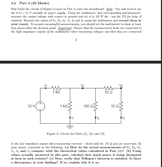 Solved 4.2 Part 2 (22 Marks) Now build the circuit of Figure | Chegg.com