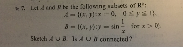 Solved 7. Let A and B be the following subsets of R2 A (x, | Chegg.com
