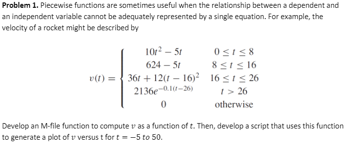 Solved Problem 1. Piecewise functions are sometimes useful | Chegg.com