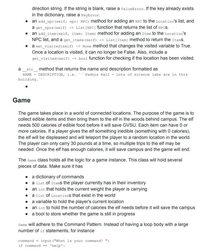 Solved An Item represents objects the player may encounter | Chegg.com