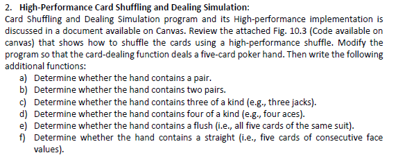 #include #include #include #define CARDS 52 | Chegg.com