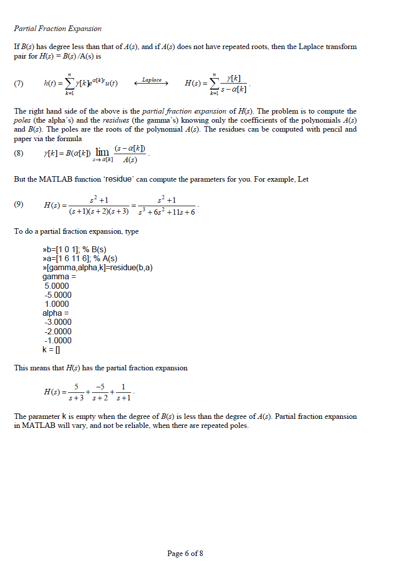 Solved SIGNALS AND SYSTEMS LABORATORY 4: Polynomials, | Chegg.com