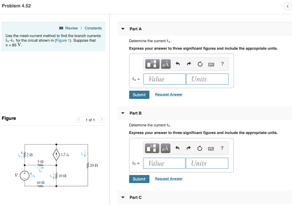 Solved Problem 4.52 Review Constants Part A Use the | Chegg.com