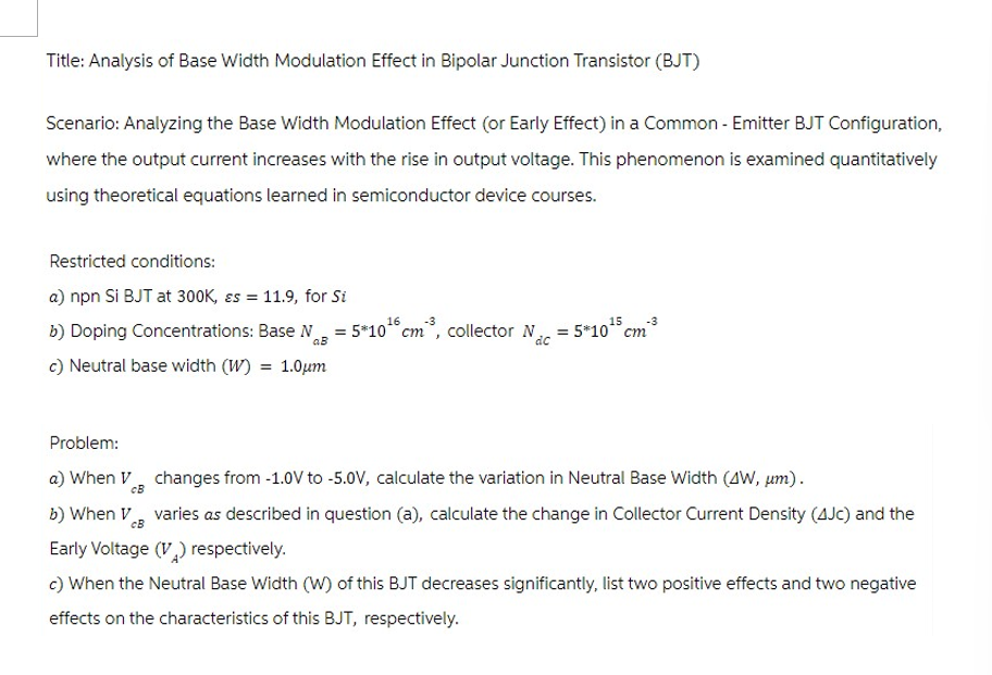 Solved It's about semiconductor engineering. Please solve 3 | Chegg.com