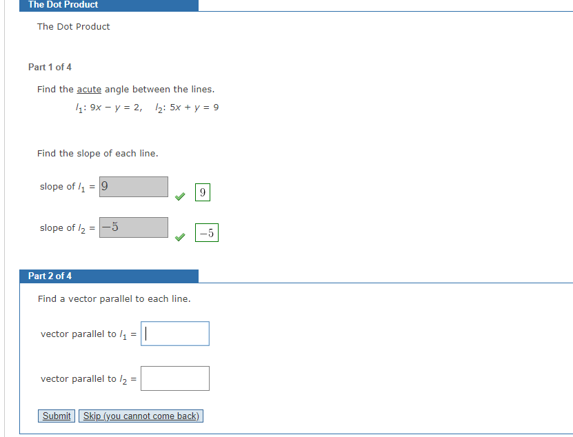 Solved Please solve completely for parallel vectors and | Chegg.com