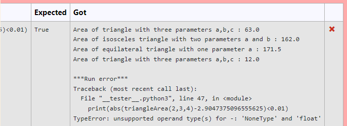 Solved Write a function named triangleArea which takes | Chegg.com