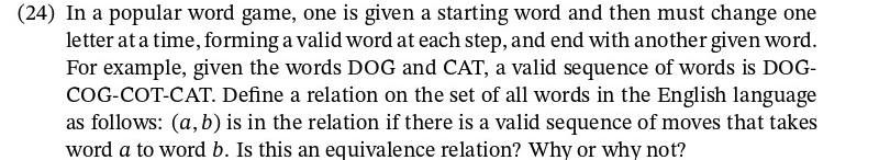 Solved (24) In a popular word game, one is given a starting | Chegg.com