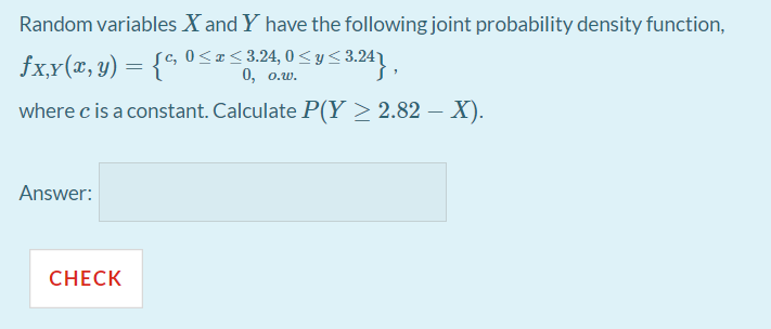 Solved Random variables X and Y have the following joint | Chegg.com