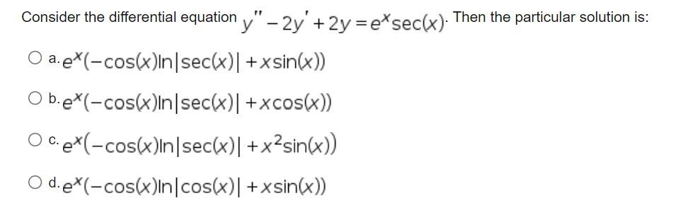 Solved Consider the differential equation | Chegg.com