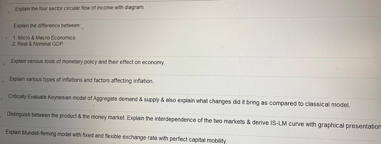 Solved Explain the four sector circular flow of income with | Chegg.com