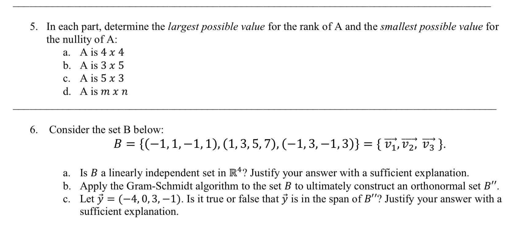 Solved 5. In each part, determine the largest possible value | Chegg.com