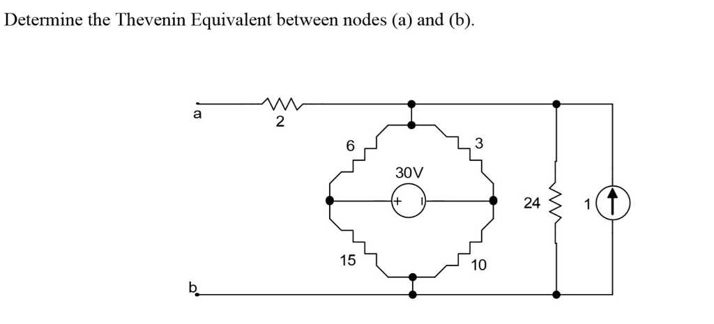 Solved Determine the Thevenin Equivalent between nodes (a) | Chegg.com