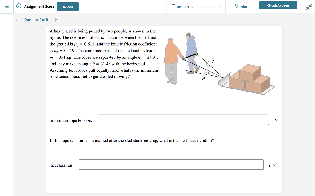 Solved Assignment Score: 82.5% Resources Give Up Hint Check | Chegg.com