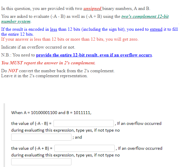 Solved In This Question You Are Provided With Two Unsigned 