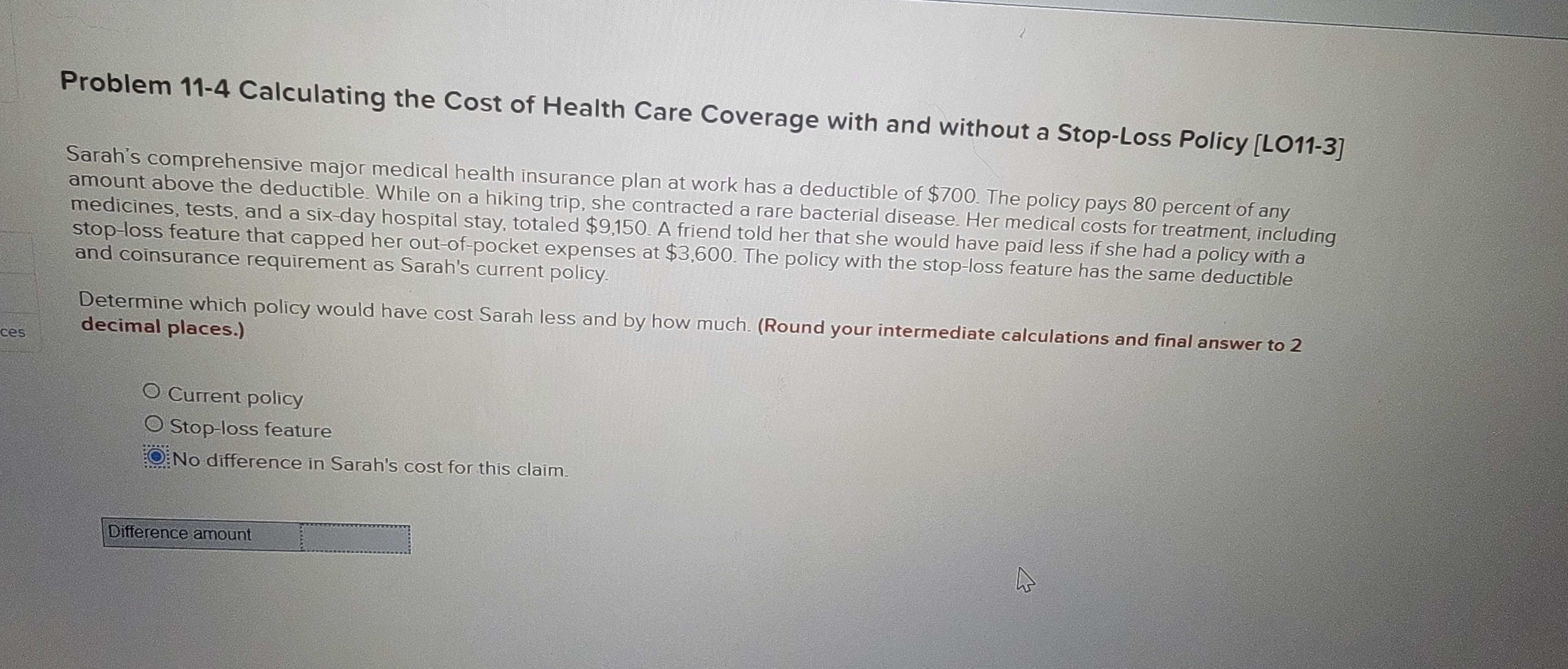 Solved Problem 11-4 Calculating the Cost of Health Care | Chegg.com