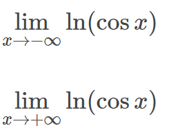 Solved lim ln(cos x) 1 - lim ln(cos x) 1-too | Chegg.com