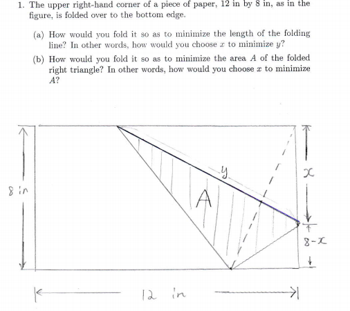 Solved 1. The upper right-hand corner of a piece of paper, | Chegg.com