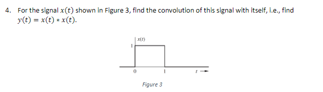 Solved 4. For the signal x(t) shown in Figure 3, find the | Chegg.com