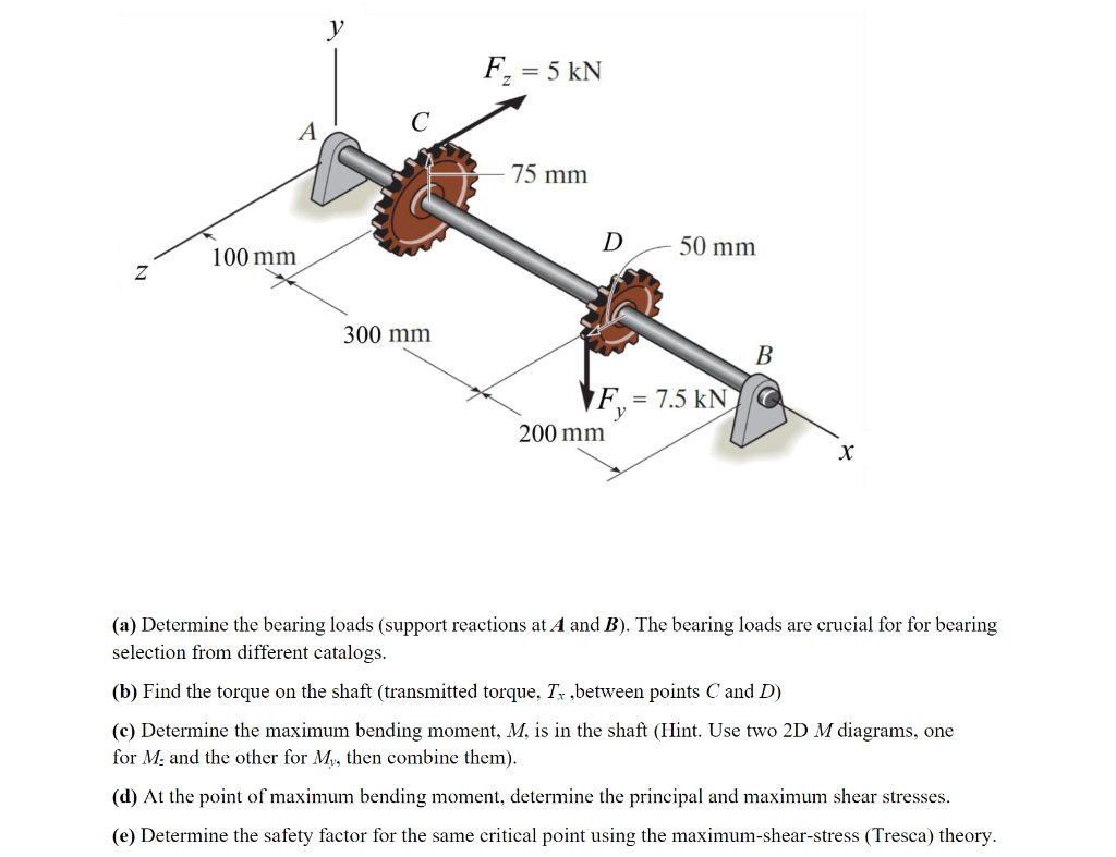 A shaft carrying two spur gears of different radii is | Chegg.com