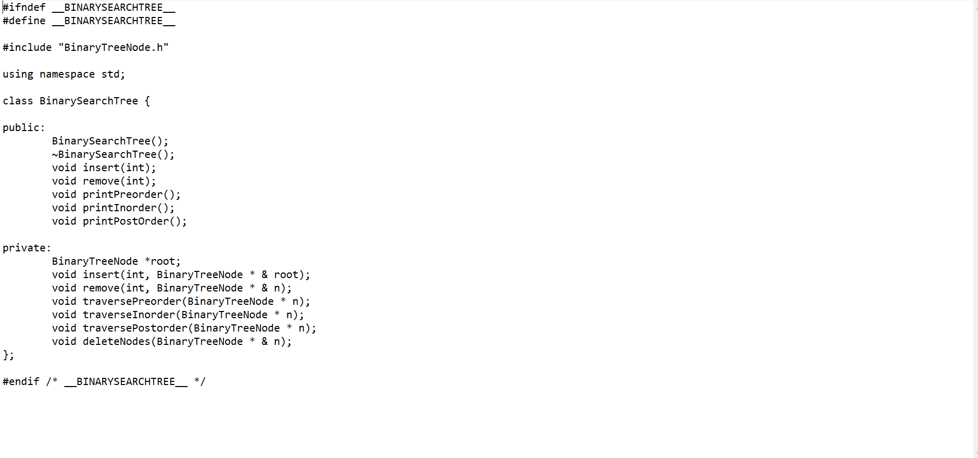 #ifndef #define BINARYSEARCHTREE BINARYSEARCHTREE | Chegg.com