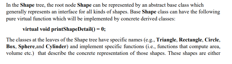 Solved In this assignment, you have to implement a hierarchy | Chegg.com