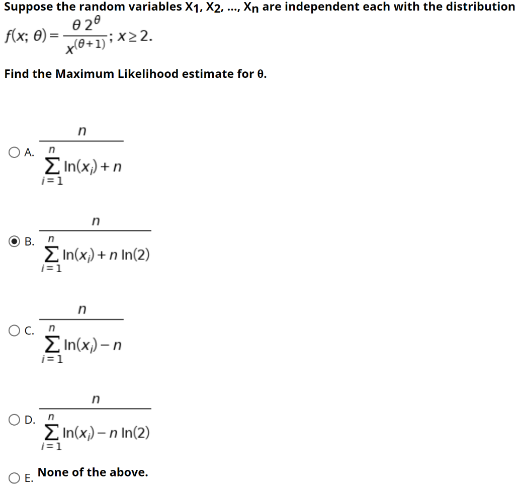 Solved Suppose the random variables X1, X2, ..., Xn are | Chegg.com