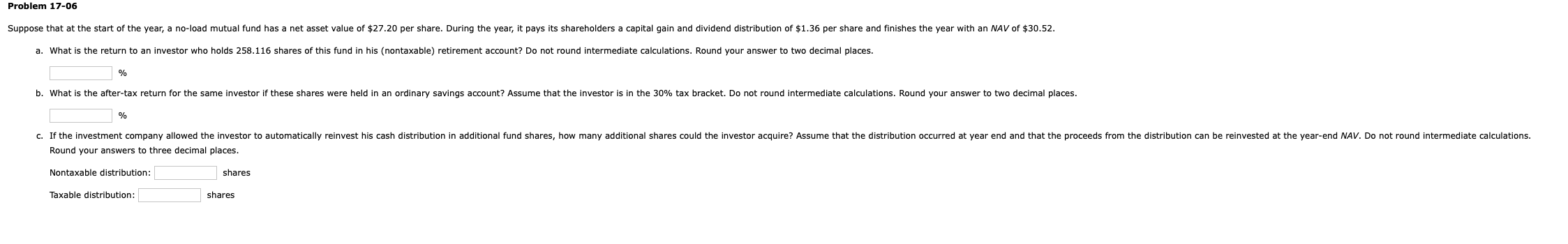 Solved Round your answers to three decimal places. | Chegg.com