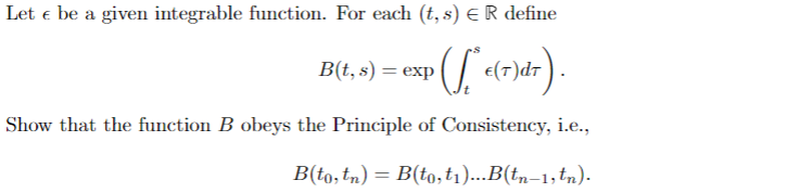 Let ϵ be a given integrable function. For each | Chegg.com