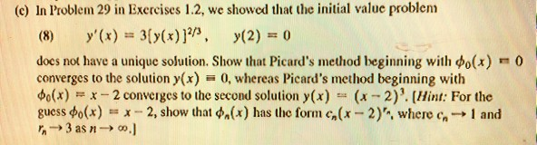 Solved (c) In Problem 29 in Exercises 1.2, we showed that | Chegg.com